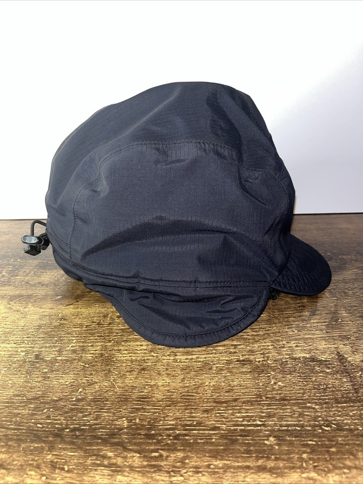 LL Bean Rip Stop Gore-Tex Fleece Lined Trapper Hat Cap Black Ear Flaps ...