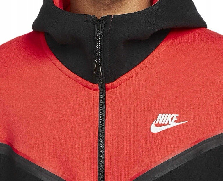 RARE Nike Tech Fleece Jacket NWT 2 XL DV0537 696 Red Black Hoodie Full ...