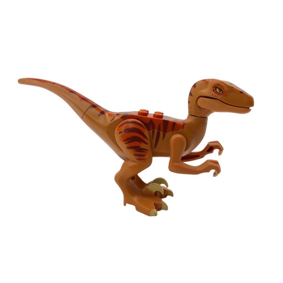 Lego Dark Orange Light Brown Raptor Velociraptor Figure frm Dino ...
