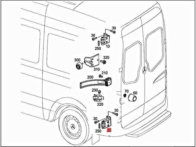 Mercedes-Benz 9067400237 Genuine OEM Lower Hinge for sale online | eBay