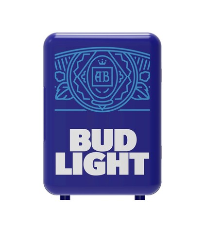 Bud Light Mini Portable Compact Personal Fridge Cooler Holds 6 Cans New ...