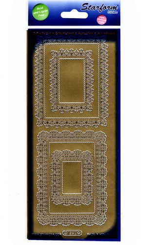 Starform GOLD FOIL FRAMES Stickers #1290G scrapbook CRAFTS journal ...