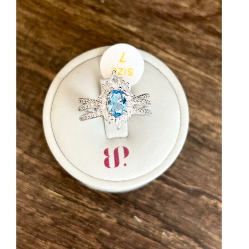 Bomb Party RBP7467 Rocking The Glam Lab Created Swiss Topaz Rhodium ...