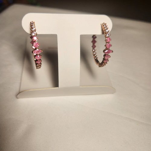 Bomb Party Simply Hoops RBP7615 The Adrienne Mini Pink Ice Crystal Rose ...