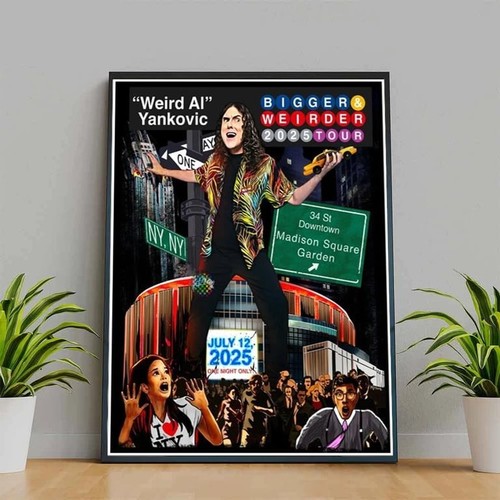 Weird Al Yankovic New York Tour Poster July 12 2025 Madison Square ...