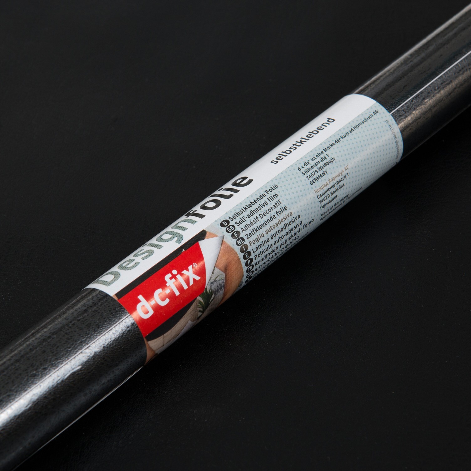 45cm wide BLACK LEATHER STICKY BACK PLASTIC VINYL D-C-FIX SELF ADHESIVE ...