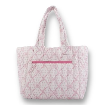 New Roller Rabbit X LoveShackFancy Baby Bow Hearts Large Quilted Tote ...