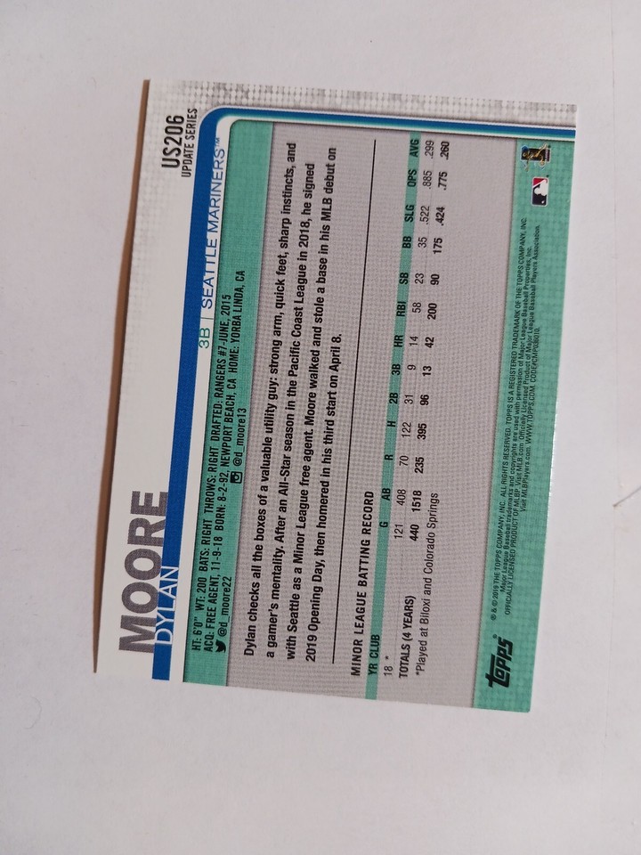 2019 Topps US206 Dylan Moore | eBay