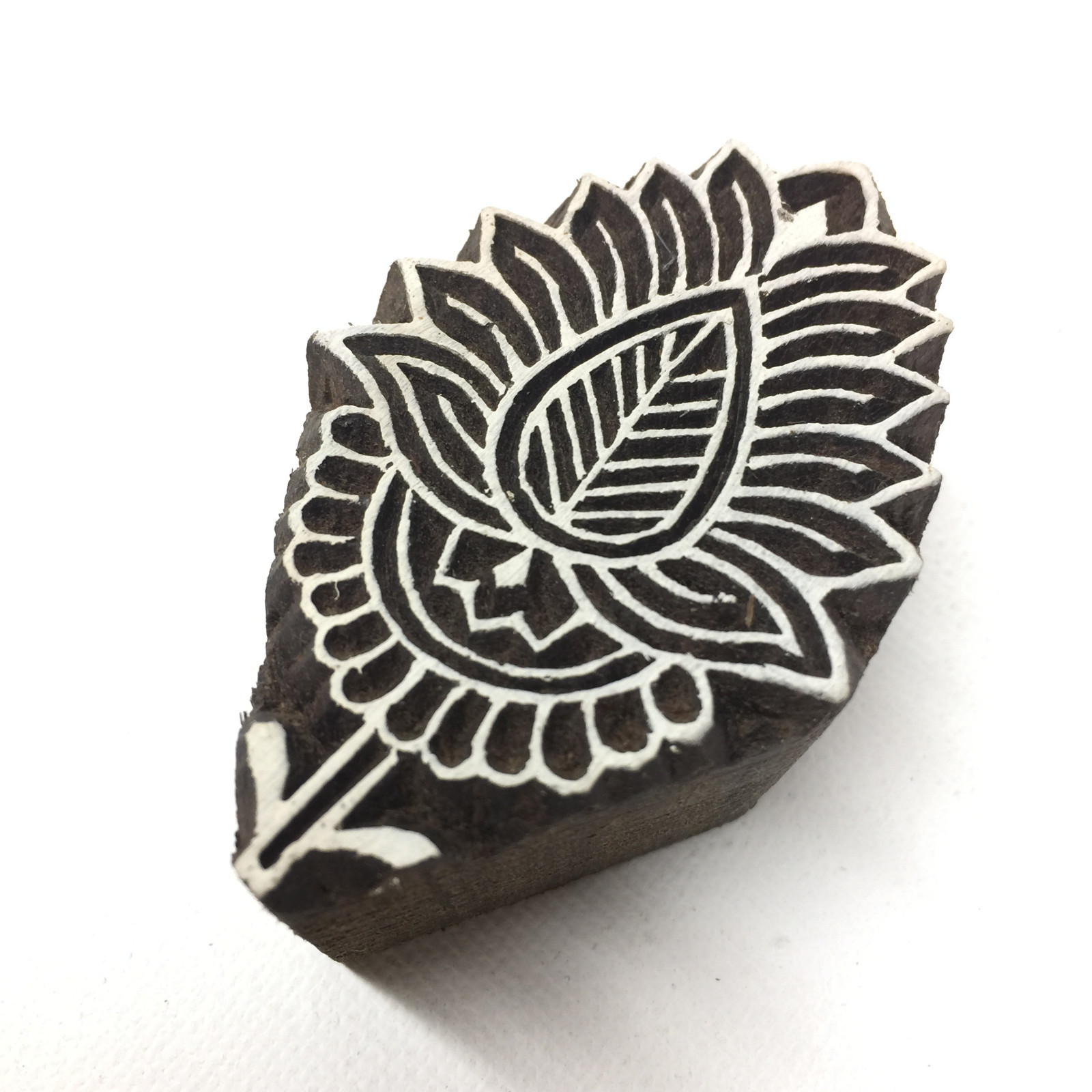 NEW BEAUTIFUL HAND CRAFTED CUSTOMIZED MEHENDI PAISLEY LEAF WOODEN BLOCK ...