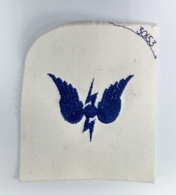 Royal Navy Radio Operator Blue On White Embroided Naval Branch Patch ...