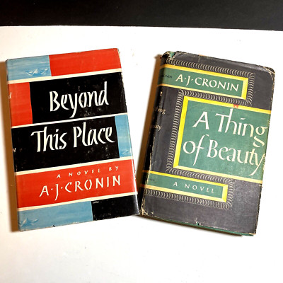 Lot of 2: A J Cronin Books, A Thing of Beauty & Beyond This Place, 1950 ...