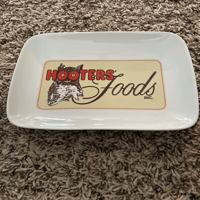 Vintage Hooters Foods Inc. Wing Appetizer Tray Plate Serving Dish 6x9 ...