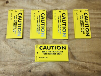 Caution Lock Out Tag Out Plastic Tags Lot Of 50 | eBay