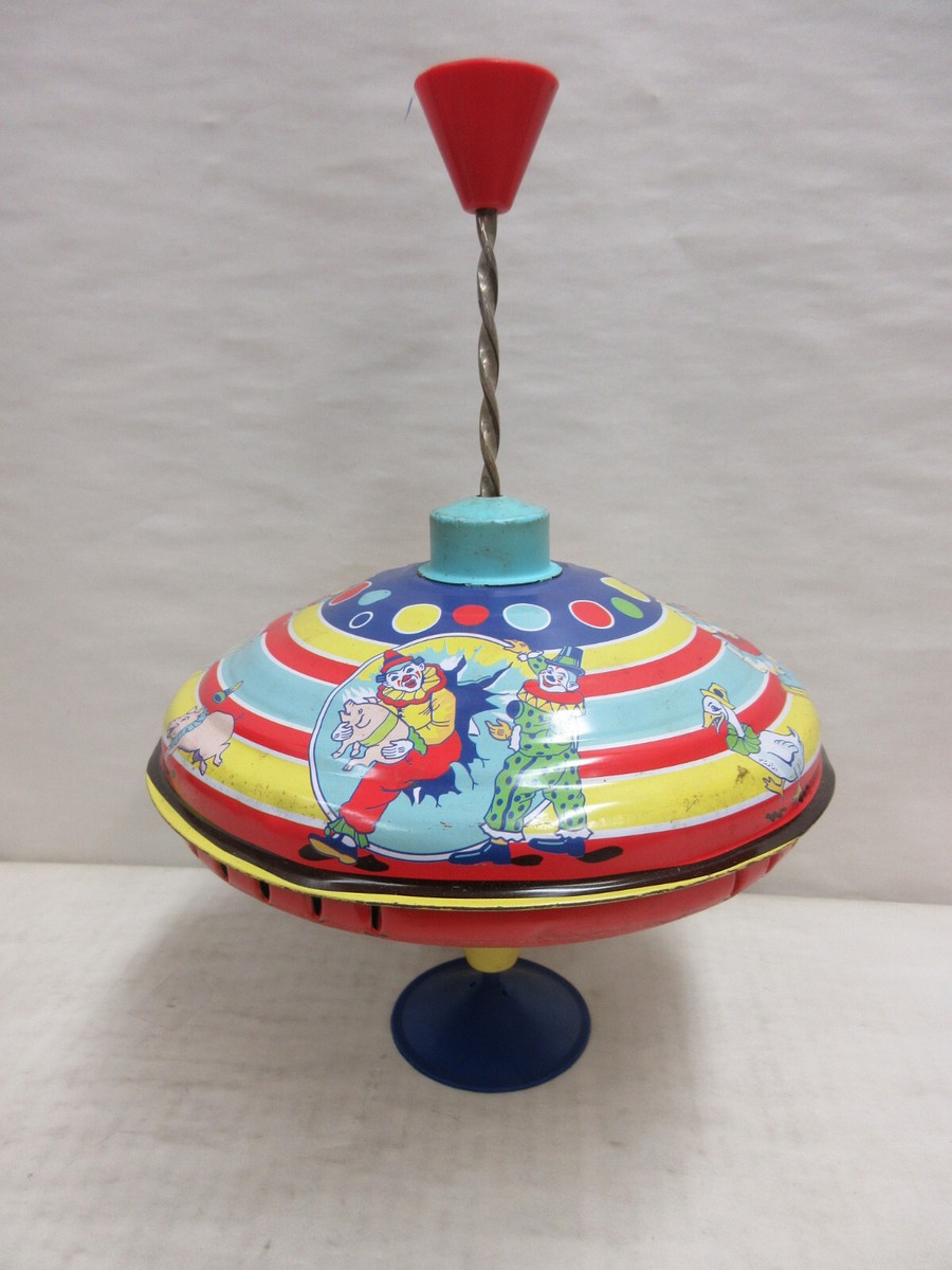 Toy Spinning Top Vintage Circus
