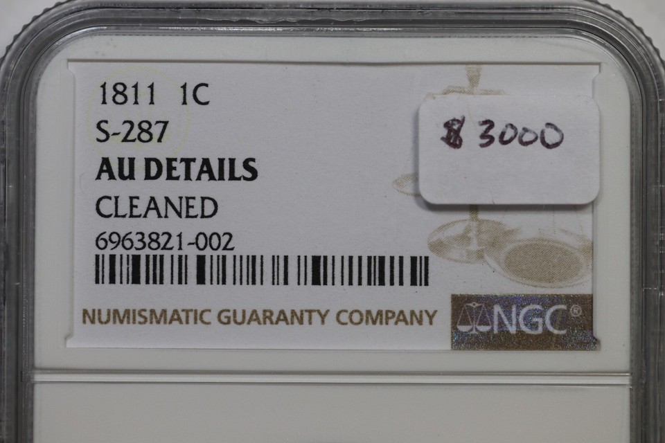 1811 S-287 R-2 NGC AU Details Classic Head Large Cent Coin 1c | eBay
