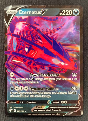 Eternatus V 116/189 Darkness Ablaze Ultra Rare Holo Pokemon TCG Card NM ...