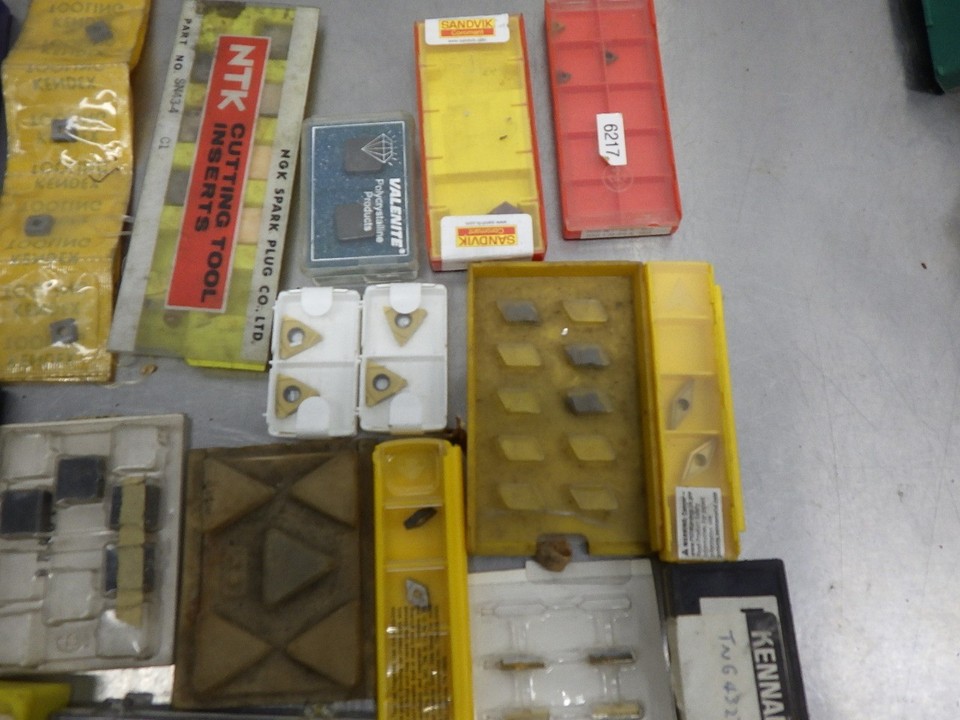 Lot of 150 NEW! Carbide Turning Inserts Various Brands/Styles/Sizes (As ...