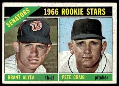 1966 Topps Senators Rookies - Brant Alyea/Pete Craig + Washington ...