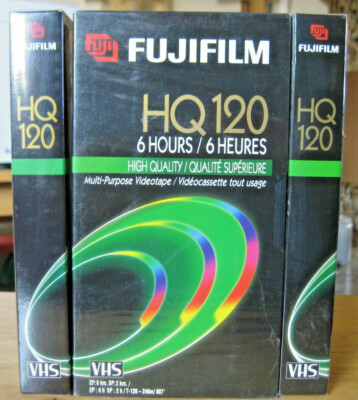 Fujifilm VHS HQ 120 6 Hrs, Lot of 3 | eBay