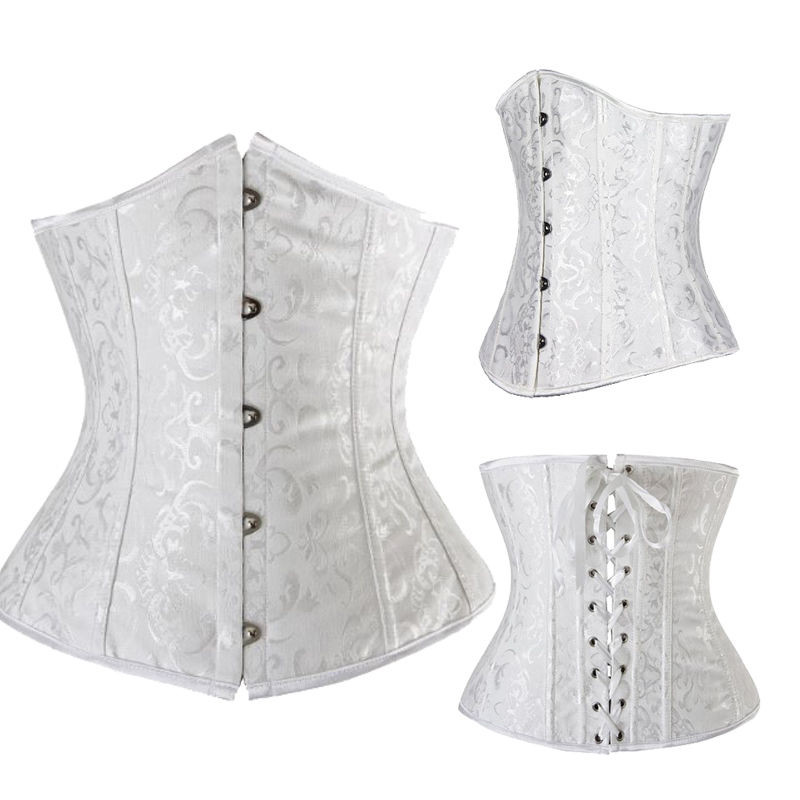 Sexy Bustier Underbust Corset Lace Up Women Boned Top Steampunk Basque ...
