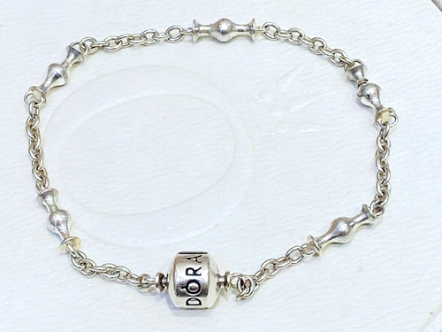 Authentic PANDORA Sterling Silver 5 Clip Station Bracelet 20.5cm 591704 ...