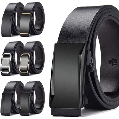 Casual Automatic Buckle Waistband Leather Belt Ratchet Belts Pants ...