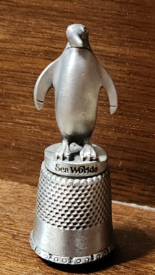 Vintage Seaworld Penquin Pewter Thimble 1985 | eBay