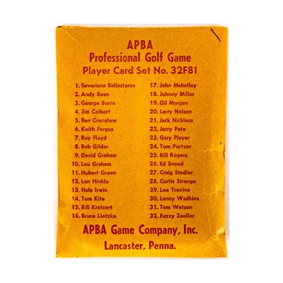 APBA APBA Golf Card Sets Golf (Complete Season Cards 1981) VG+ | eBay