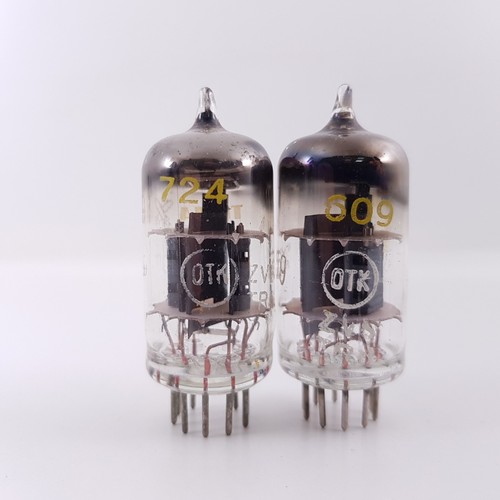 2 X ECC85 TESLA TUBE. 1959 PROD. SQUARE GETTER. MATCHED PAIR. 5. CH136 ...
