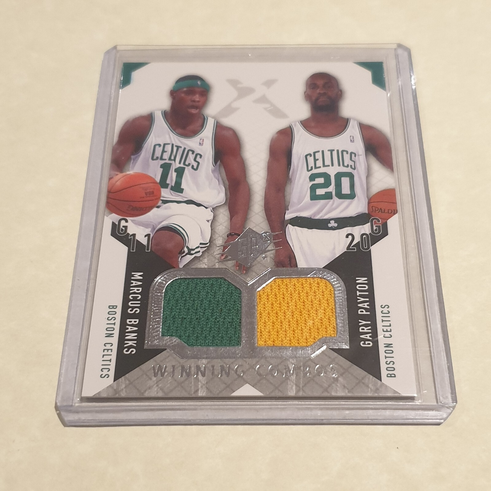 2004 SPx Winning Combos Gary Payton / Marcus Banks Dual Jersey Card ...