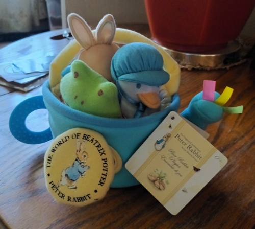 Peter Rabbit Playset, 3 Figures in Sprinkling Can, 2011, Beatrix Potter ...