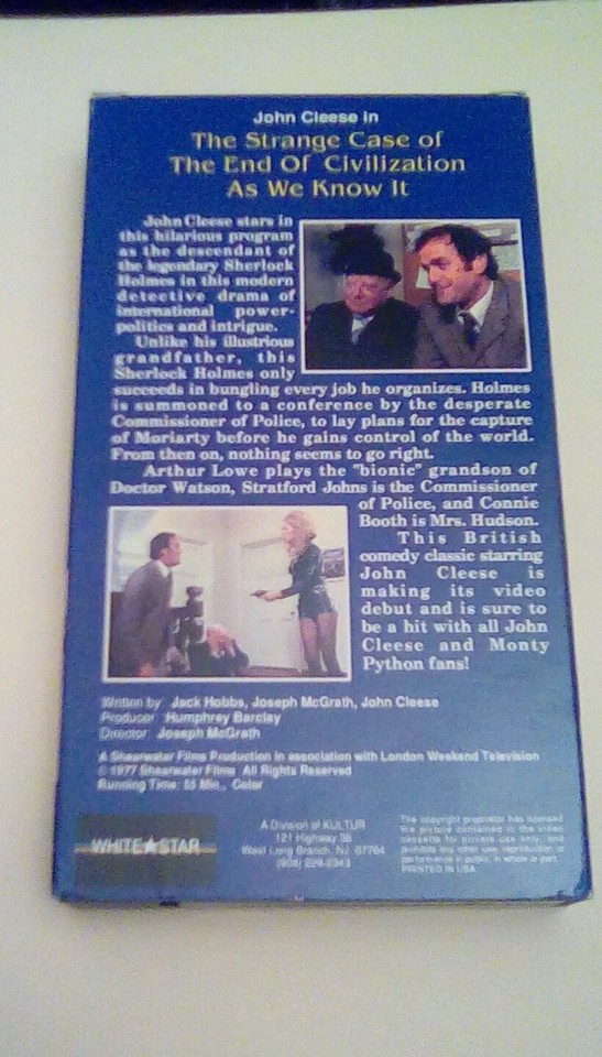 The Strange Case of The End of Civilization As We Know It (1977) VHS ...