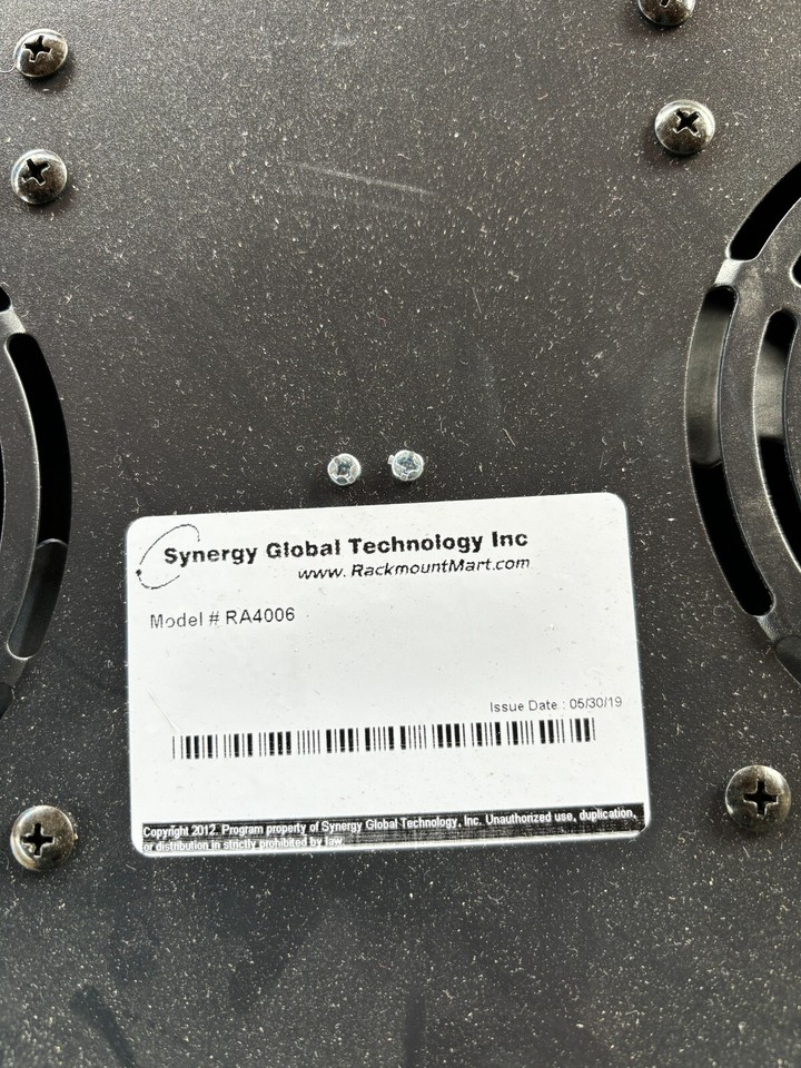 NEW synergy global technology Rack Mount Server Fan Cooling System w 4 ...