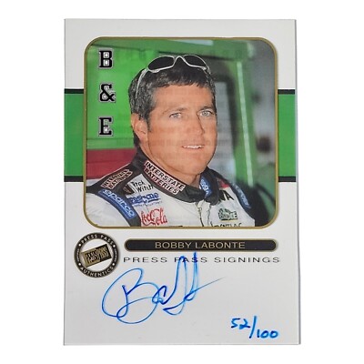 2001 Press Pass Signings Bobby Labonte Autograph Racing Nascar SP #'d ...