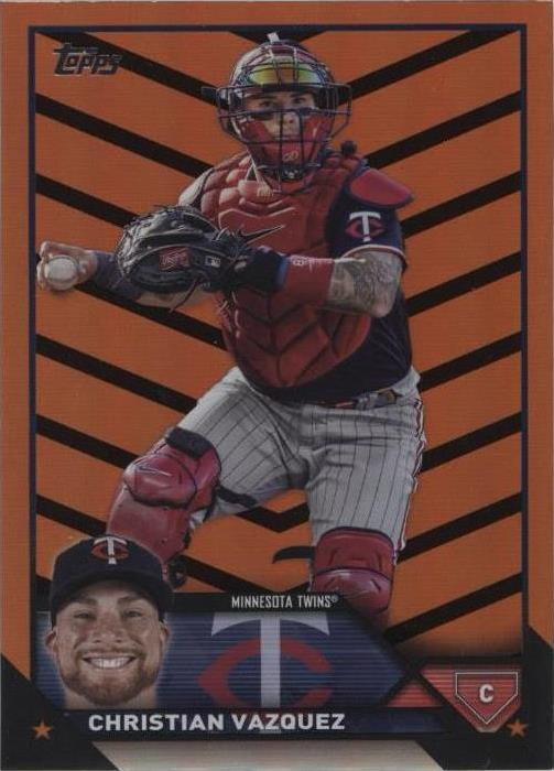 2023 Topps Update Series - Christian Vazquez #US83 Orange & Black Foil ...