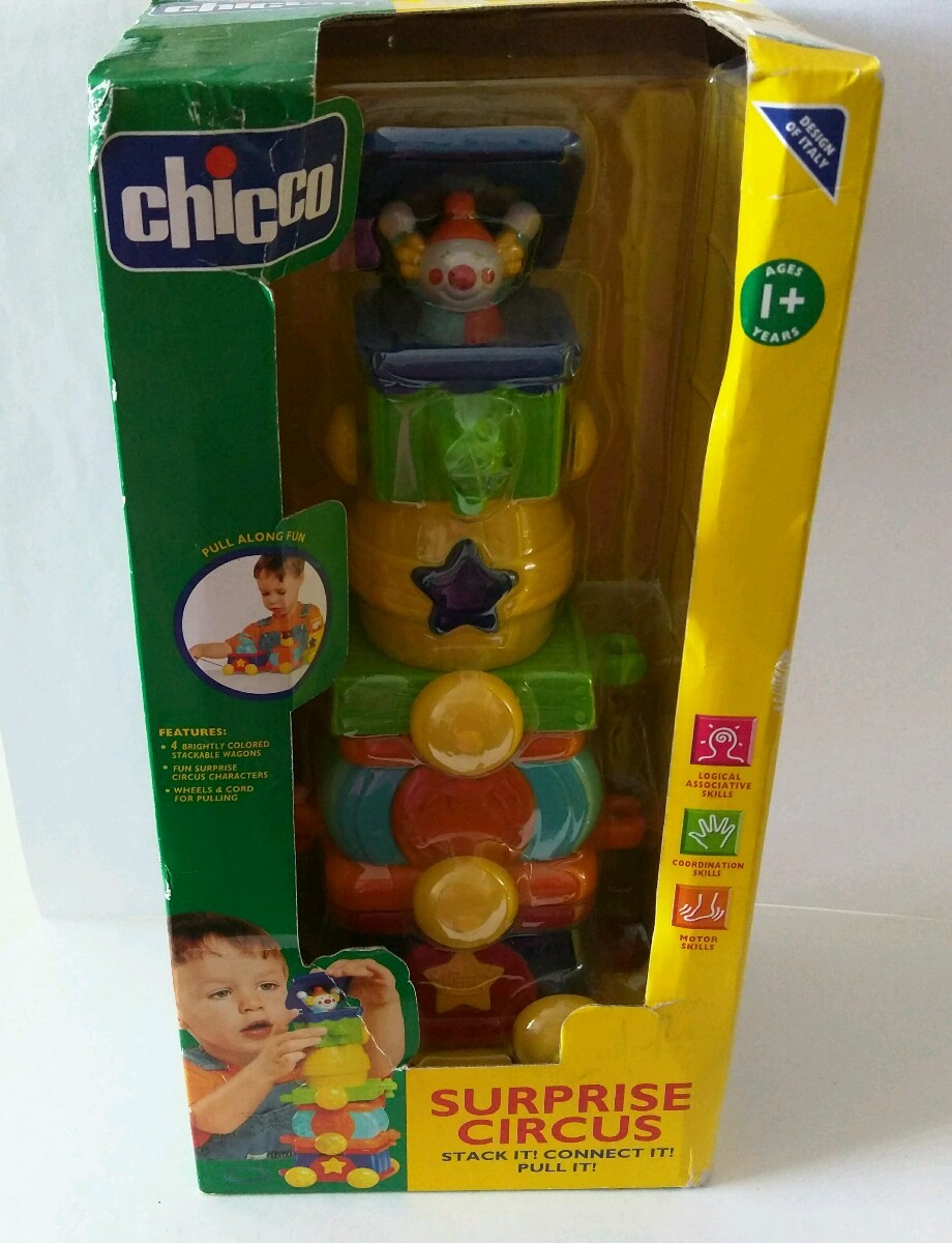 Chicco Surprise Circus - STACK IT! CONNECT IT! PULL IT! "NEW" VERY HARD ...