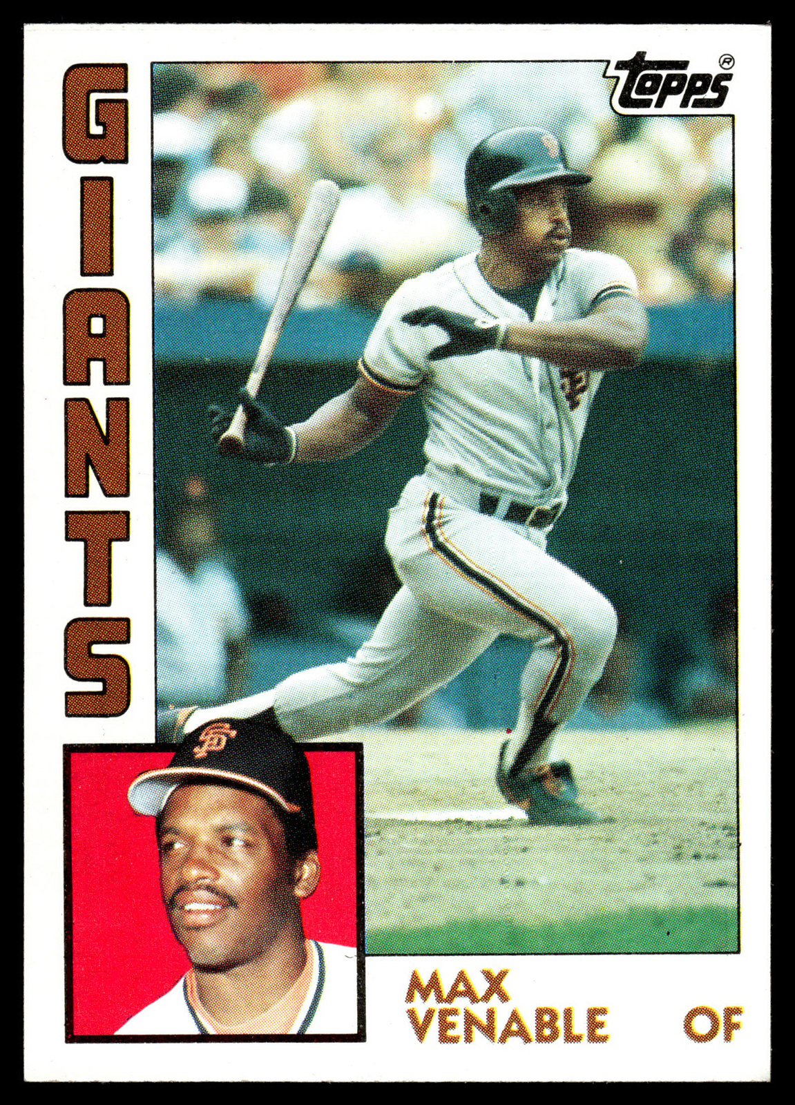 1984 Topps Max Venable #58 San Francisco Giants 31B | eBay