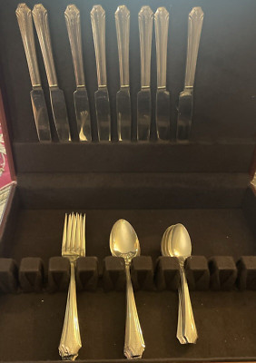 Knickerbocker AA Silver Plate 33 Pc Original Box Classic Filigree 1930 ...