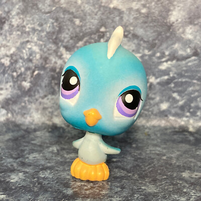 ⭐️Littlest Pet Shop LPS #206 Blue Bird Parakeet Canary Purple Eyes ...