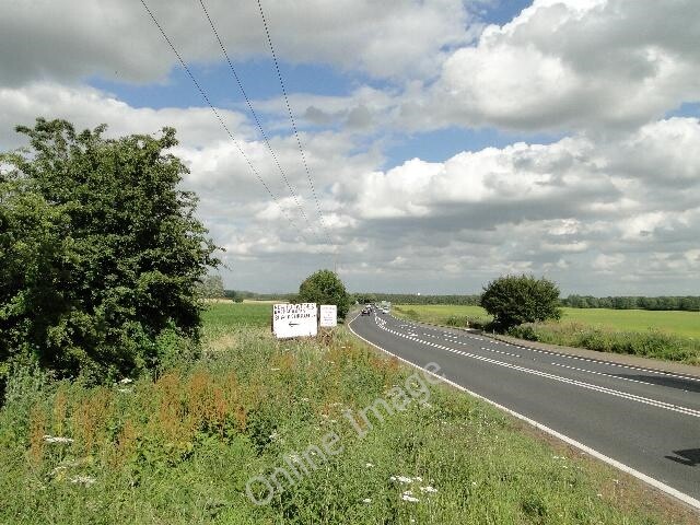 Photo 6x4 Part of the A47 near Sporle, Norfolk Necton A sign by the ...