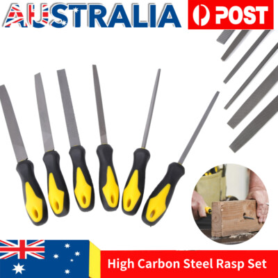 6x Rasp File Set High Carbon Steel Hand Tool for Woodwork Metal Ceramic ...