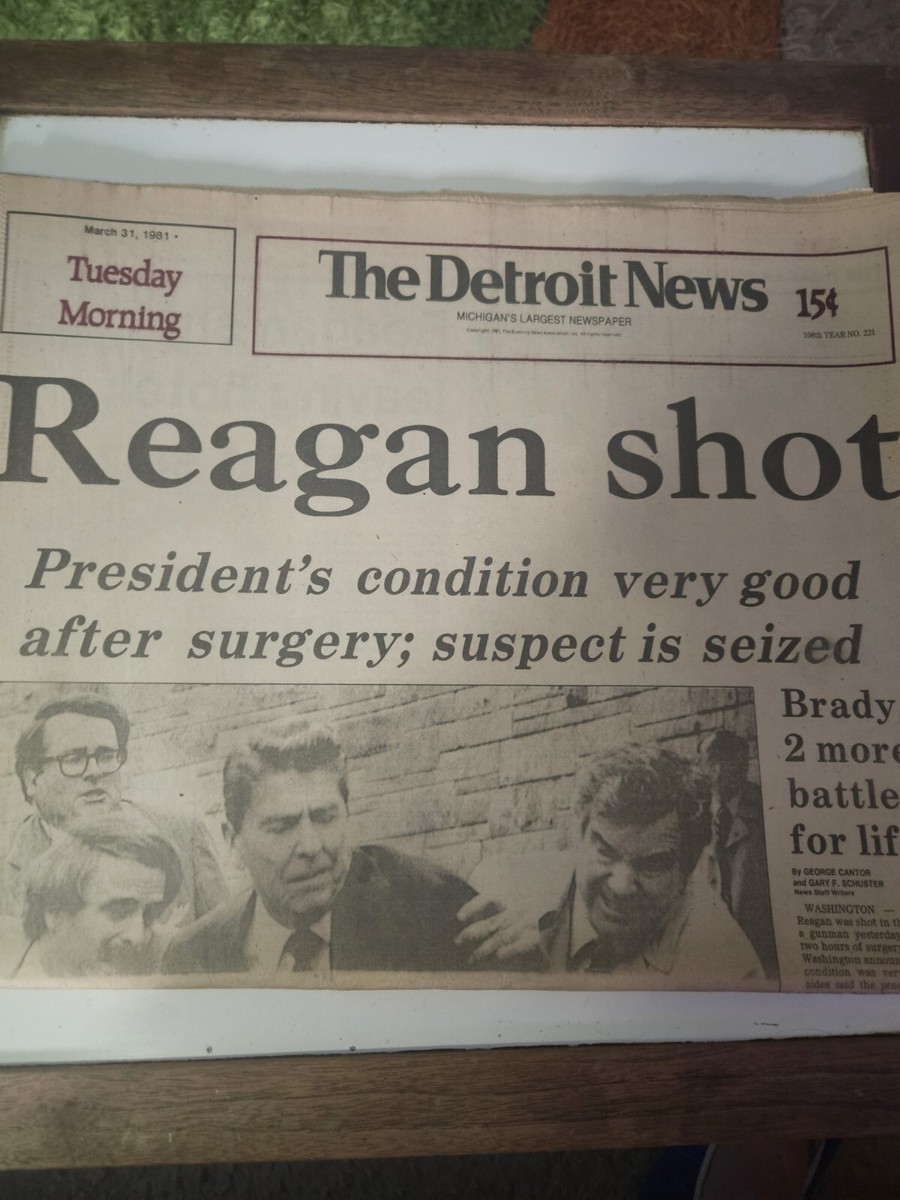 Ronald Reagan Shot News Paper On This Day: President Ronald Reagan