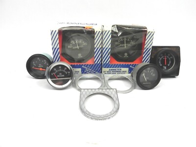 HUGE LOT OF SIX VINTAGE HOT RAT ROD DASH GAUGES VERY COOL ONES GOOD ...