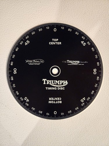 Triumph Motorcycle Timing Degree Wheel Disc BSA Norton British Jomo ...