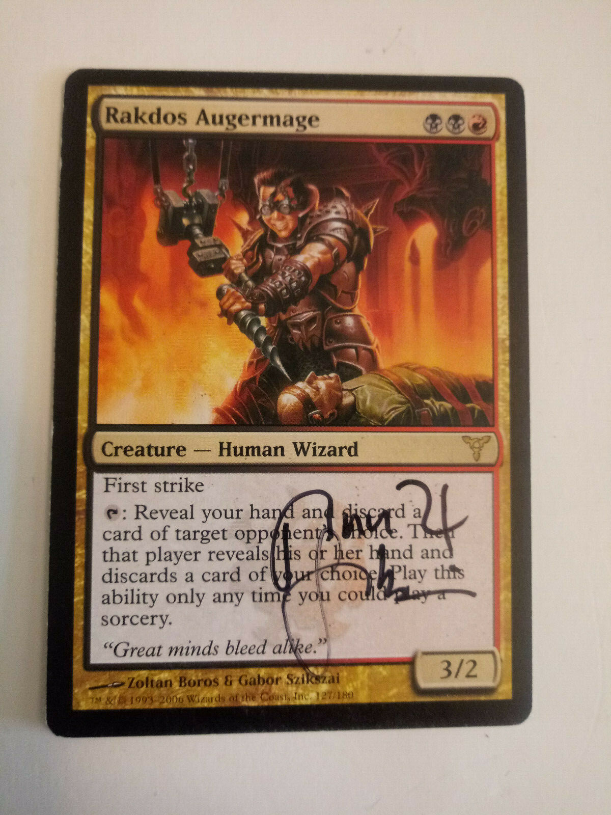 Rakdos Augermage signed by Zoltan Boros MTG Magic the Gathering | eBay