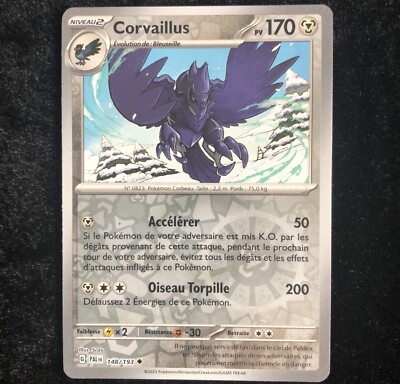 Pokemon - Corvaillus Reverse - Evolutions à Paldea - 148/193 | eBay