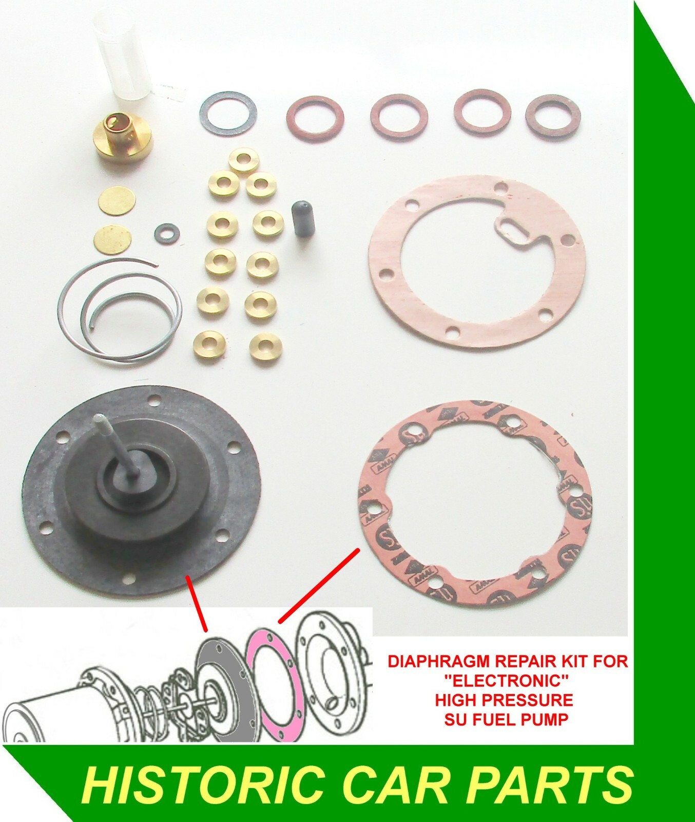 DIAPHRAGM REPAIR KIT for SU "ELECTRONIC" HIGH DELIVERY PRESSURE FUEL ...