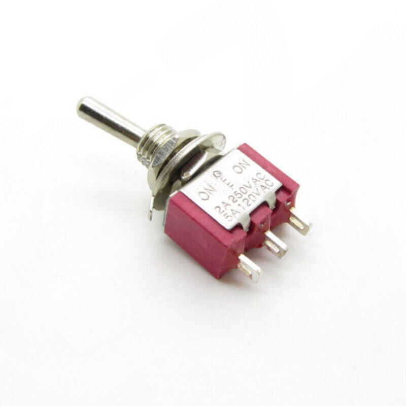 50×Mini Toggle Switch SPDT 3 Position ON-OFF-ON 3-PIN 250V 2A 120V 5A ...