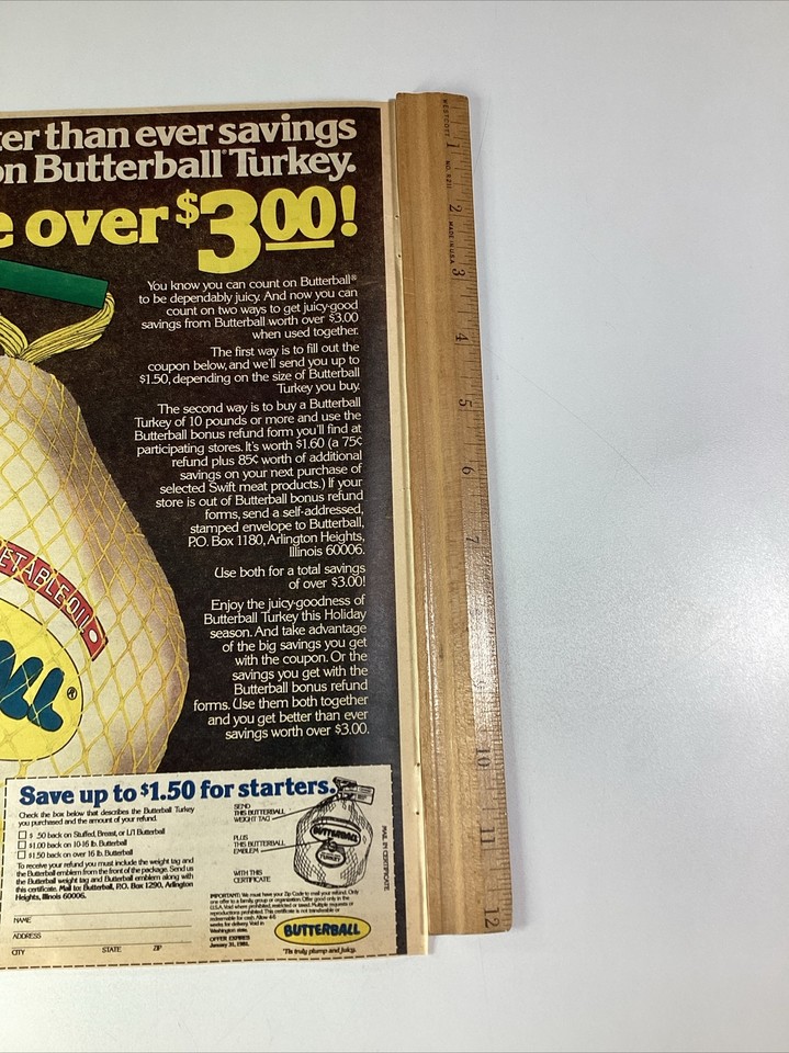 Butterball Turkey Atlanta GA Print Ad 1980 AJC Swift Meats Arlington ...