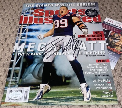 JJ WATT SIGNED SPORTS ILLUSTRATED FOOTBALL JSA AUTOGRAPH MAGAZINE ...
